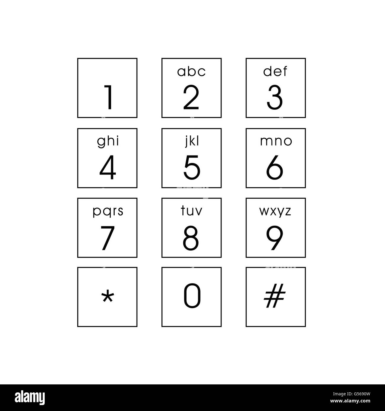 abstract flat user interface keypad Stock Vector Image & Art - Alamy