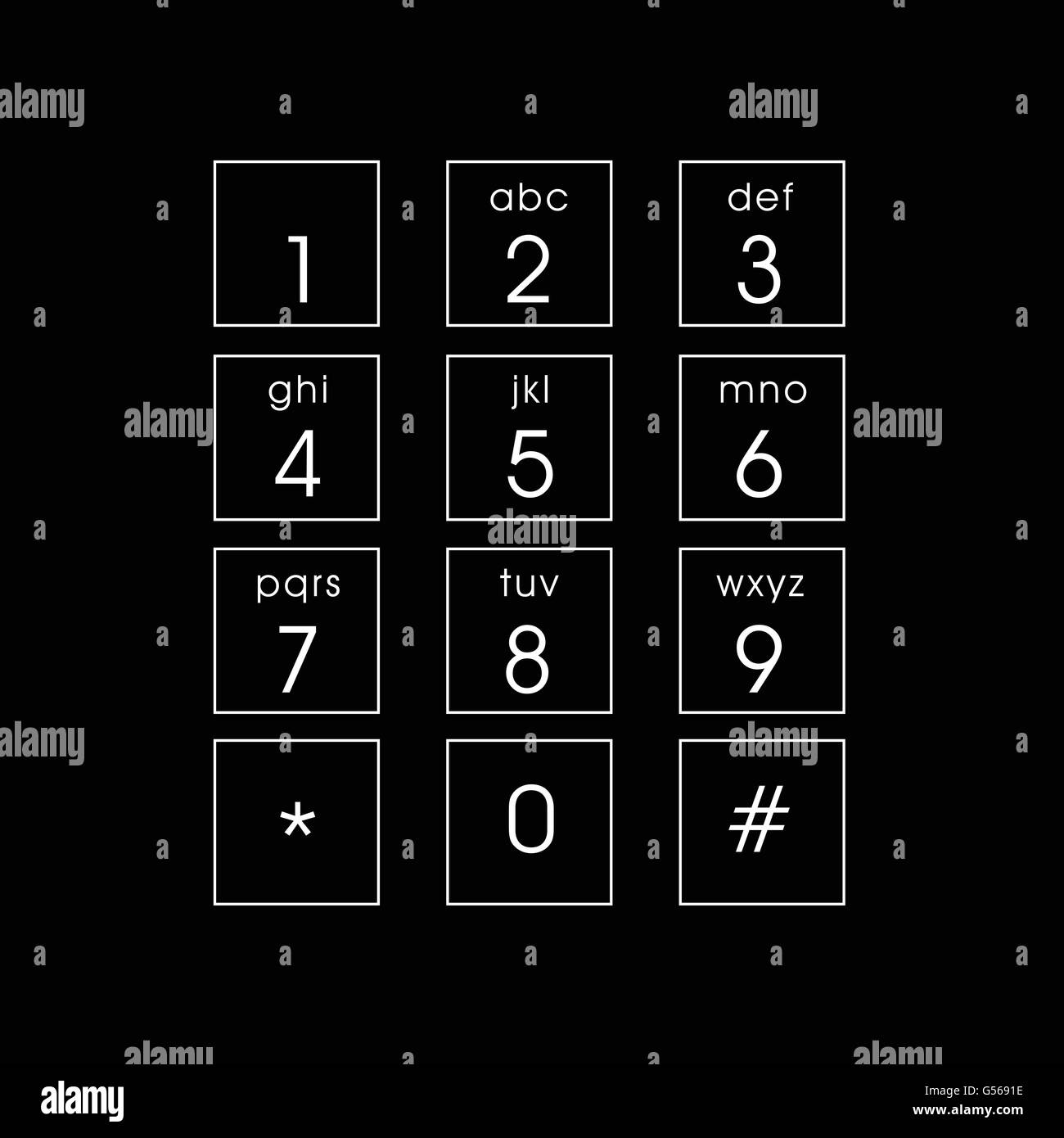 abstract flat user interface keypad Stock Vector Image & Art - Alamy