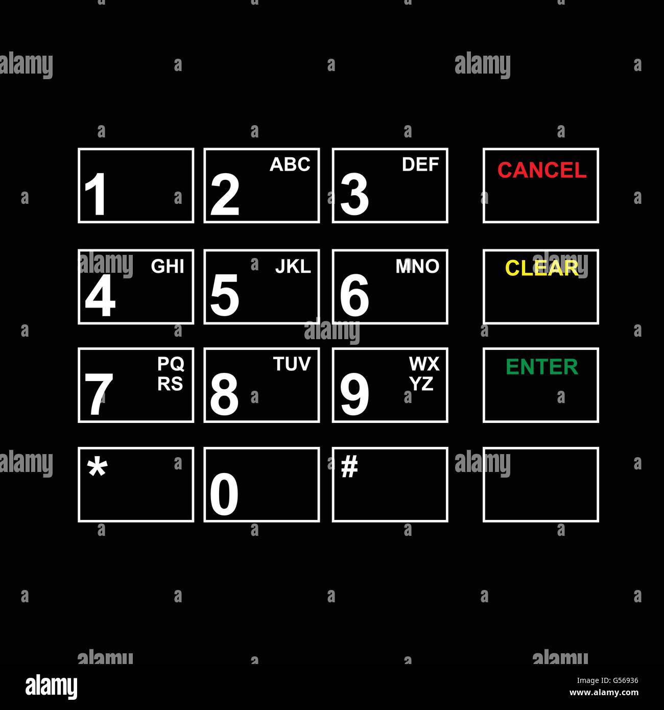 abstract flat user interface keypad Stock Vector Image & Art - Alamy