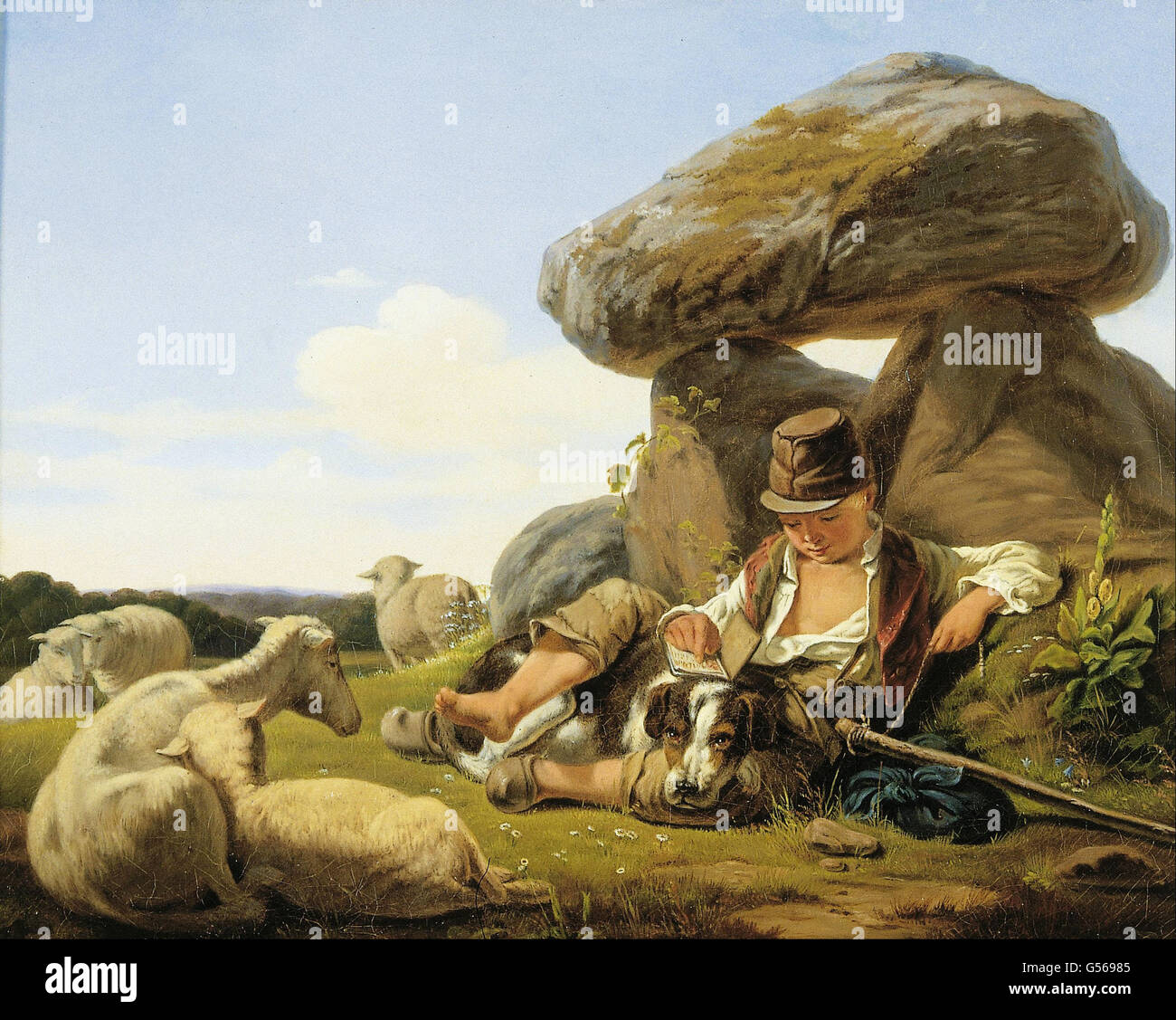 Carlo Dalgas - The Little Shepherd Boy' Stock Photo - Alamy