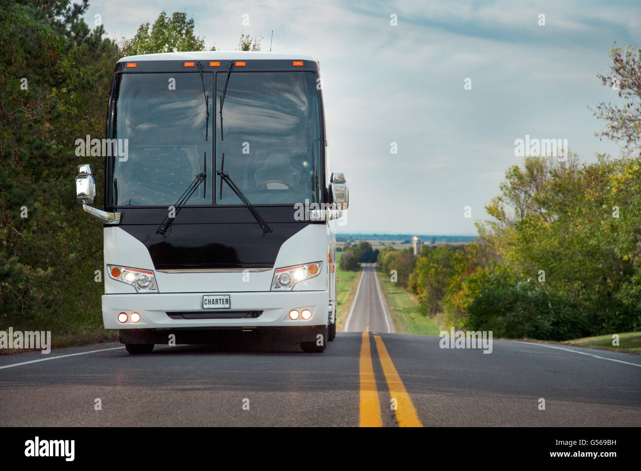 Charter Coach Bus Stock Photo - Alamy