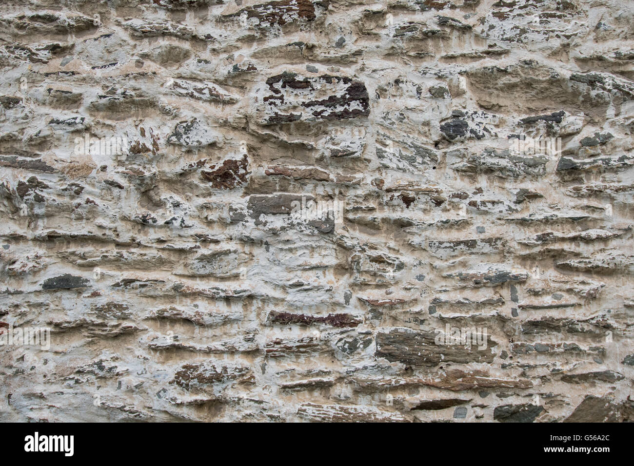 Plaster and Stone Wall Horizontal background image Stock Photo - Alamy
