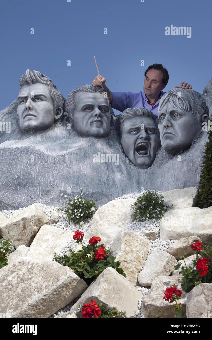 England football rockery Stock Photo - Alamy