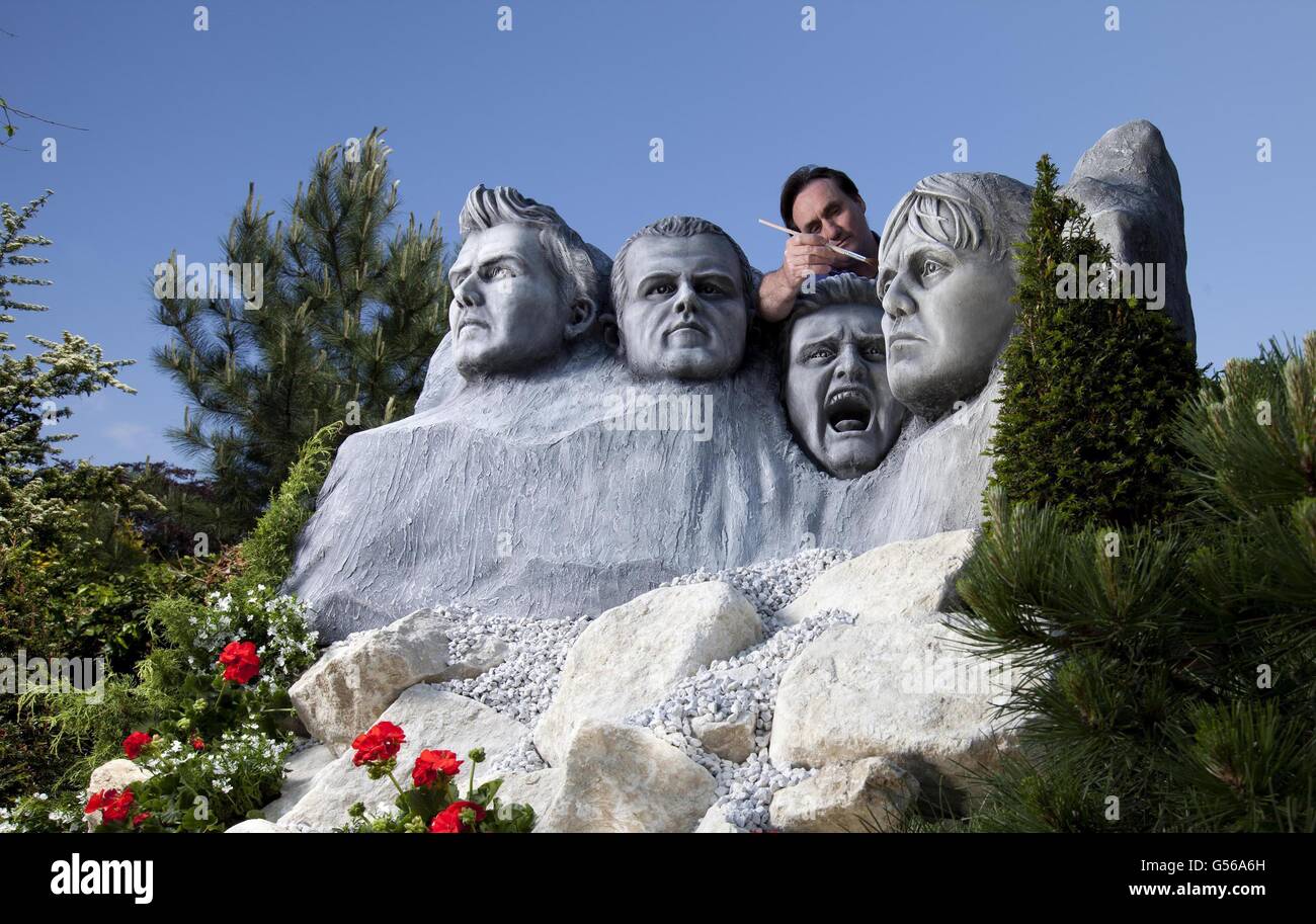 England football rockery Stock Photo - Alamy