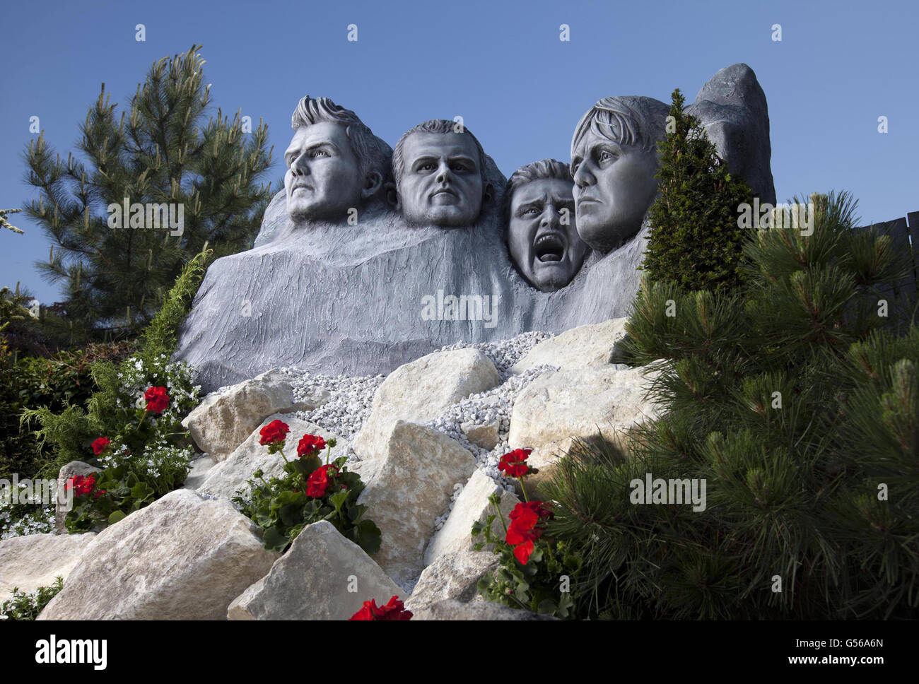 England football rockery Stock Photo - Alamy