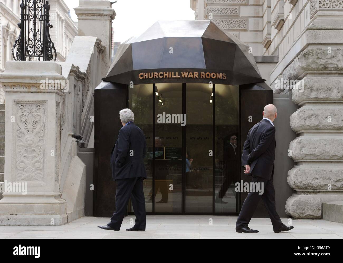 Members of the public pass by the new entrance for the Imperial War ...