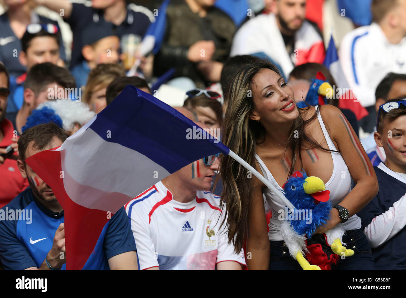 Lille, France. 19th June, 2016. Supporters and fans during football ...