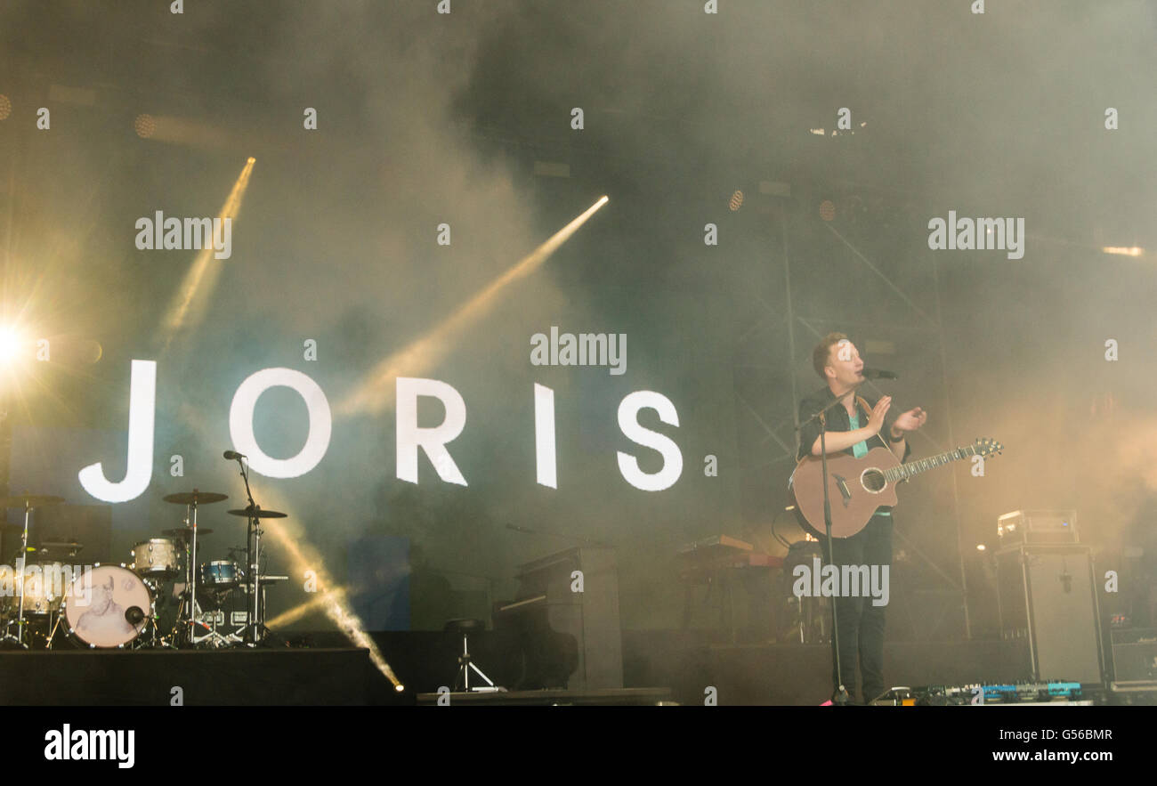 Kiel, Germany. 19th June, 2016.The singersongwriter Joris performs with ...