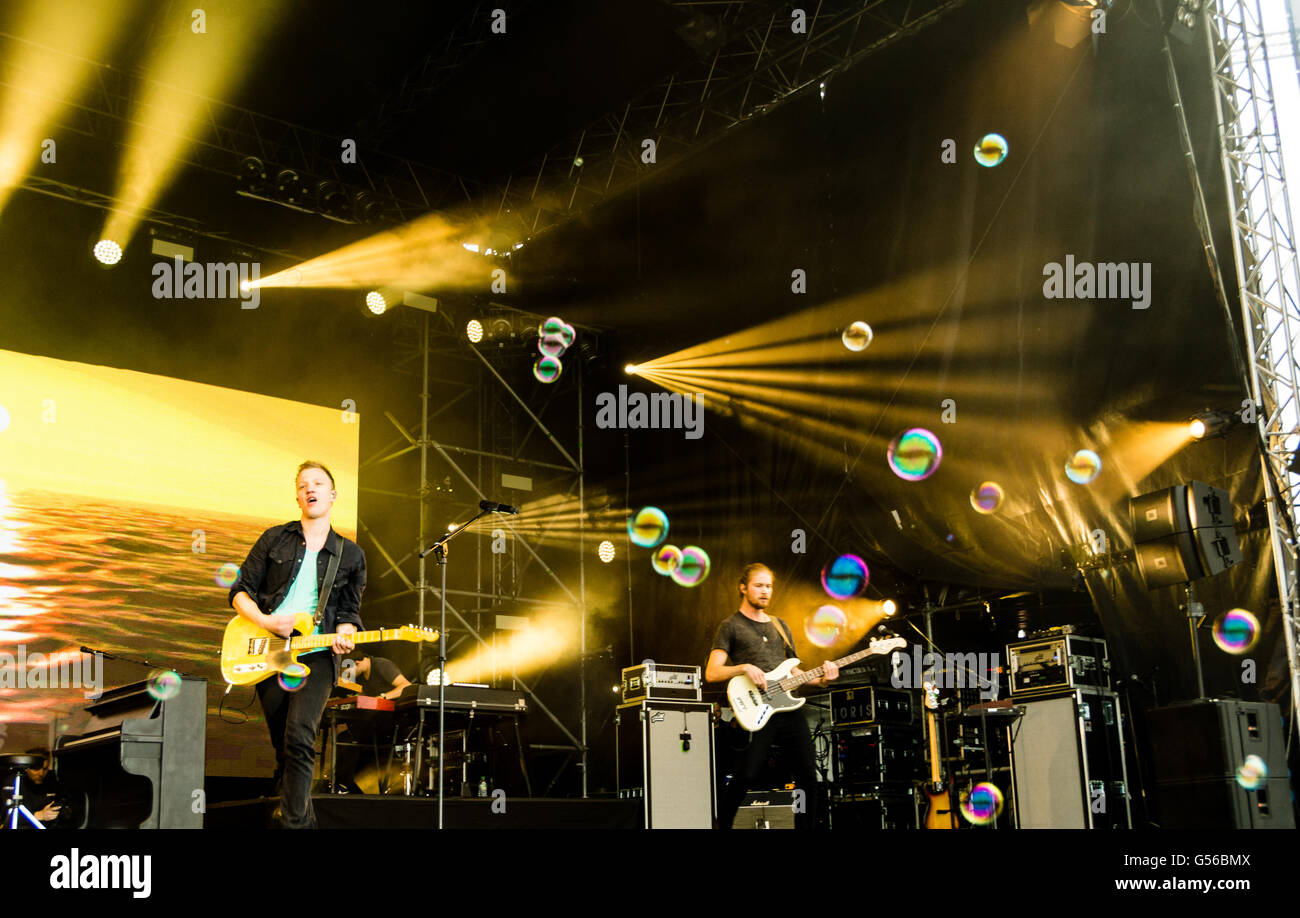 Kiel, Germany. 19th June, 2016.The singersongwriter Joris performs with ...