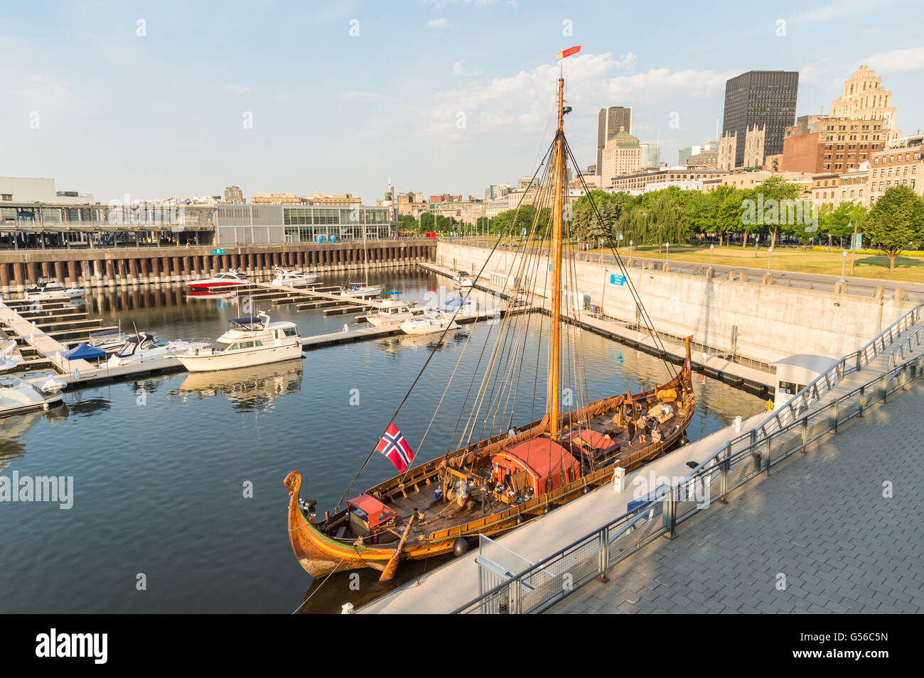 Montreal, Canada. 20th June 2016. Viking drakkar "Draken Harald ...