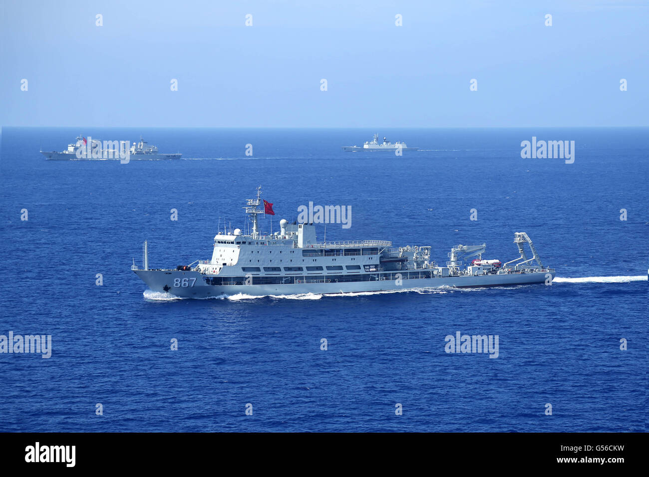 West Pacific Ocean. 20th June, 2016. A Chinese fleet participates in ...