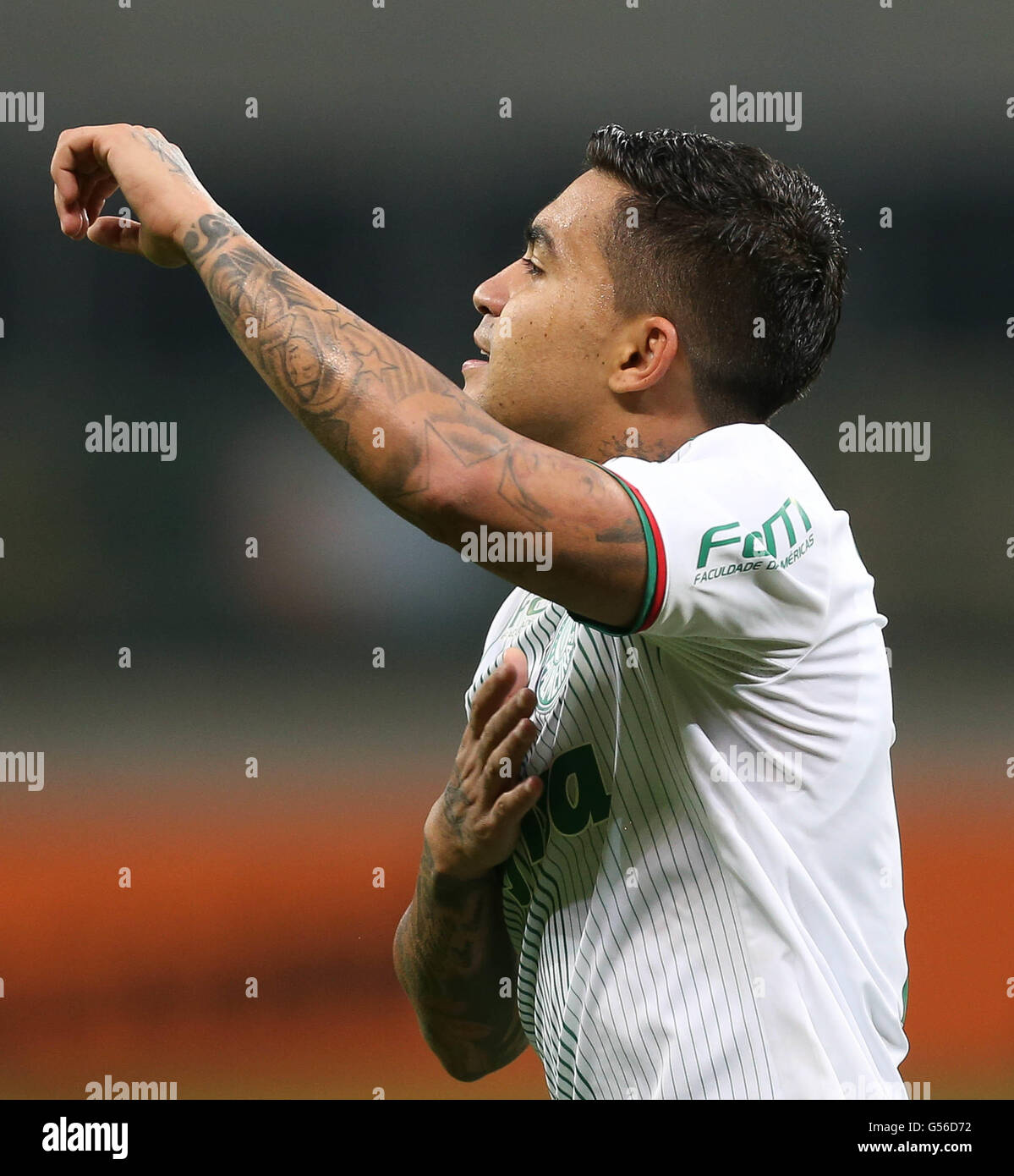 SAO PAULO, Brazil - 06/18/2016: PALM X SANTA CRUZ - Dudu player, SE ...