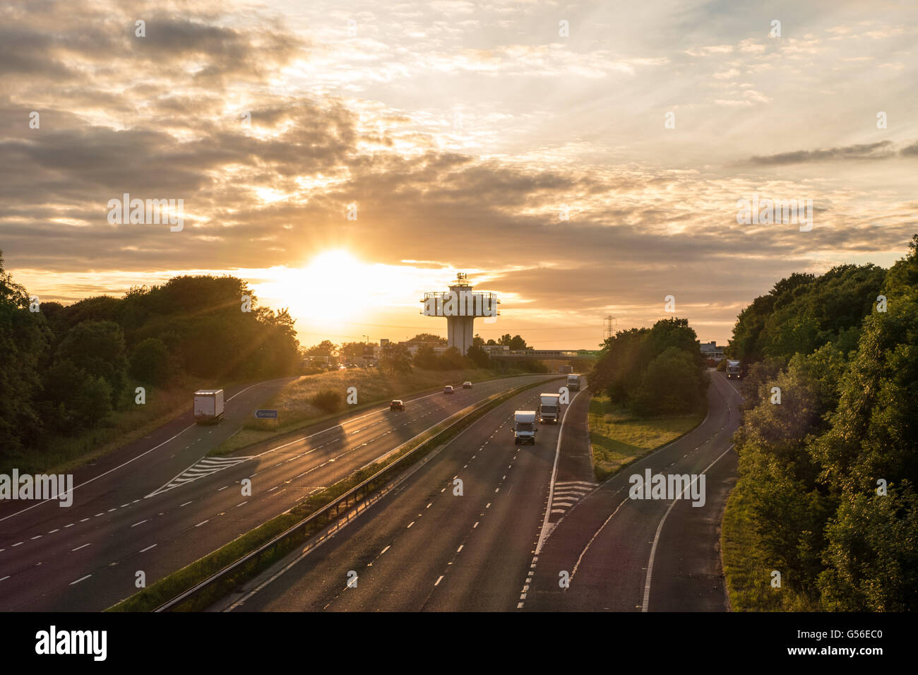 M6 motorway,Forton services,Lancaster,UK, 20th June 2016,weather news ...
