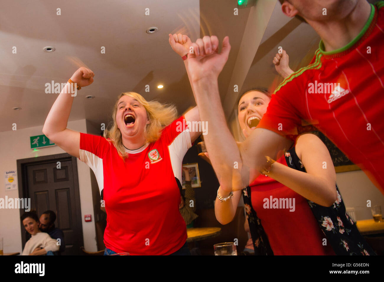 Welsh football team 2016 hi-res stock photography and images - Alamy