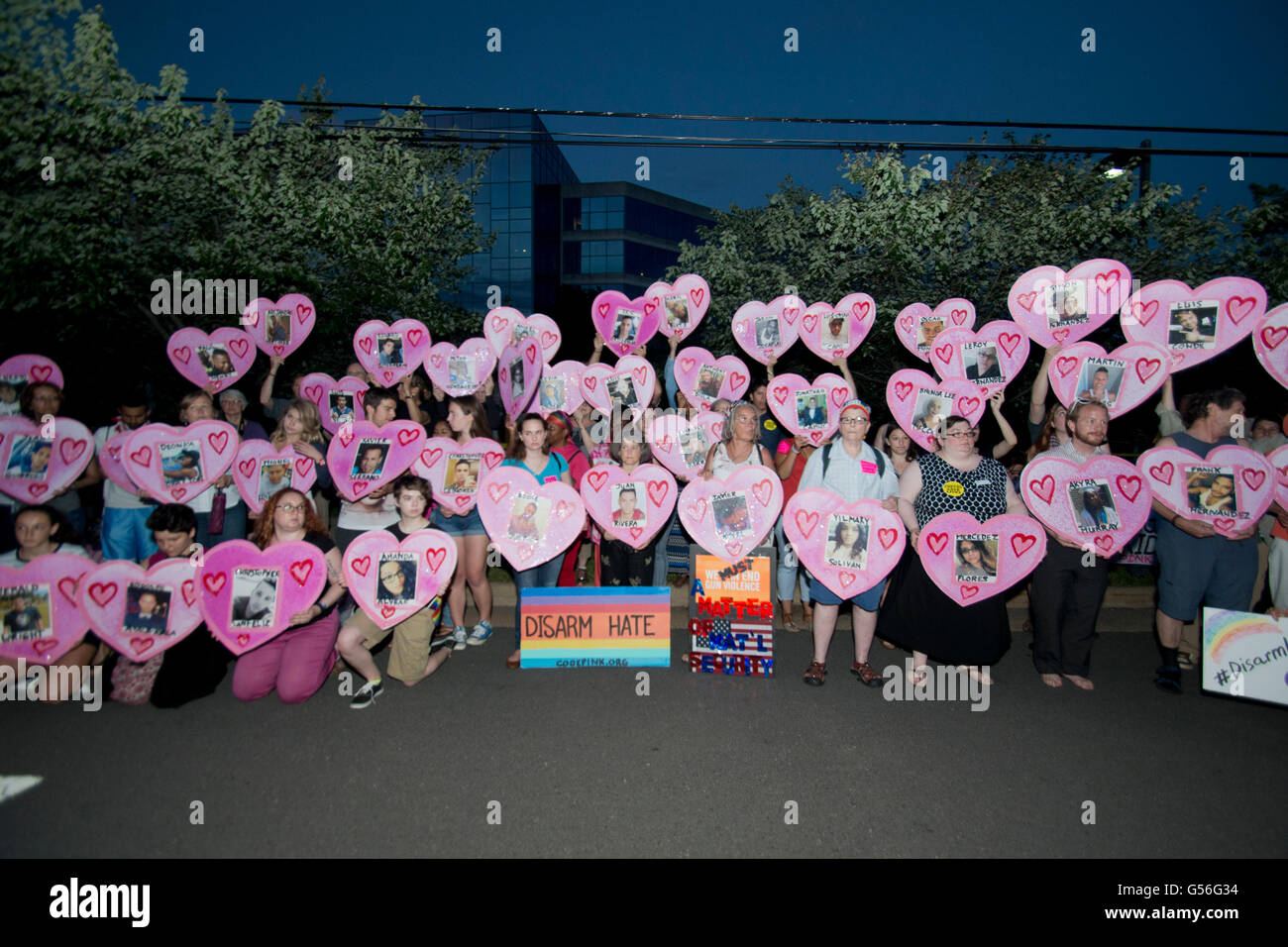 Fairfax, VA, USA. 20th June, 2016. USA--Pro and anti gun rights ...