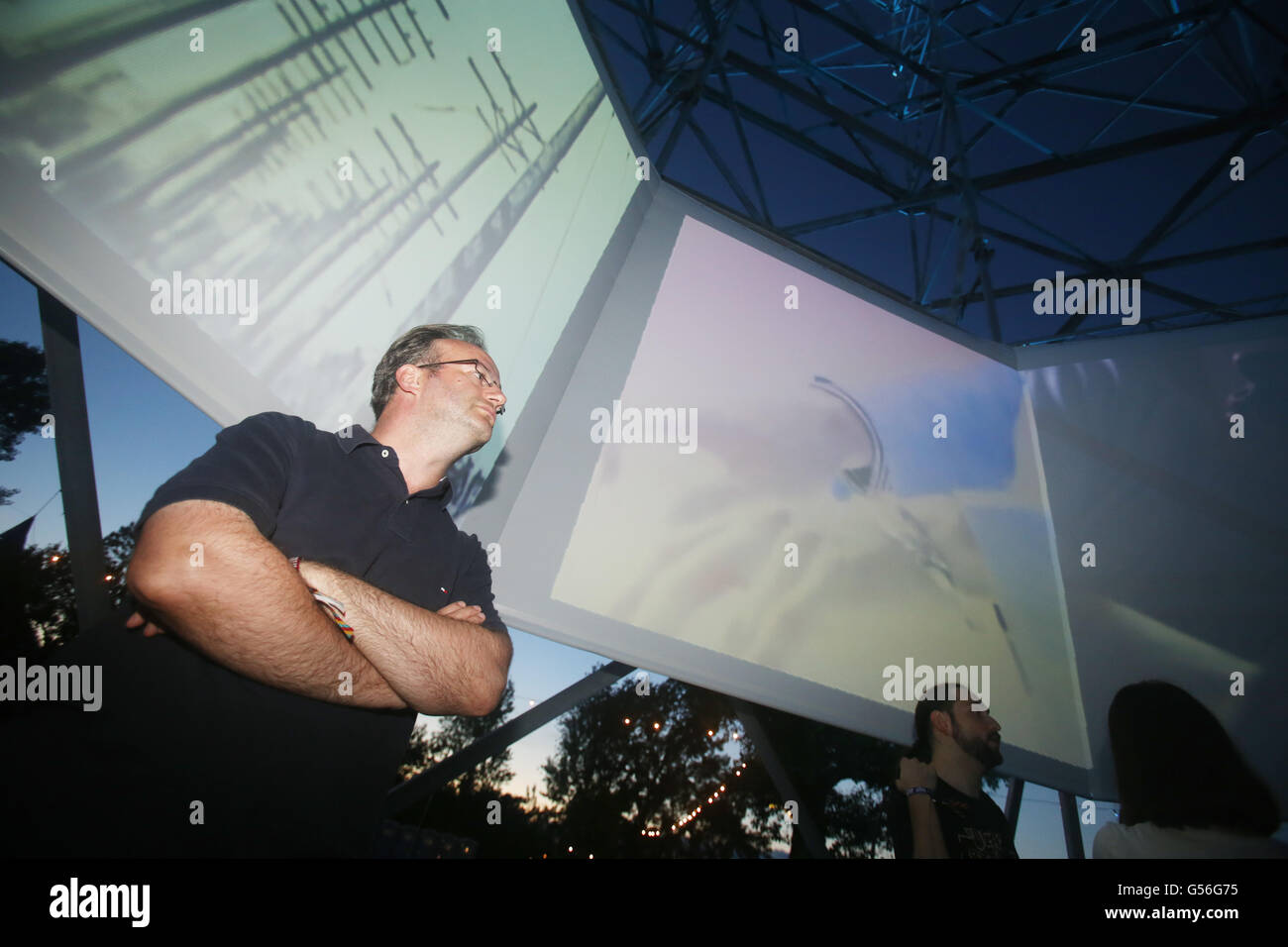 Zagreb, Croatia. 20th June, 2016. : Tesla Tower stage on the first day ...