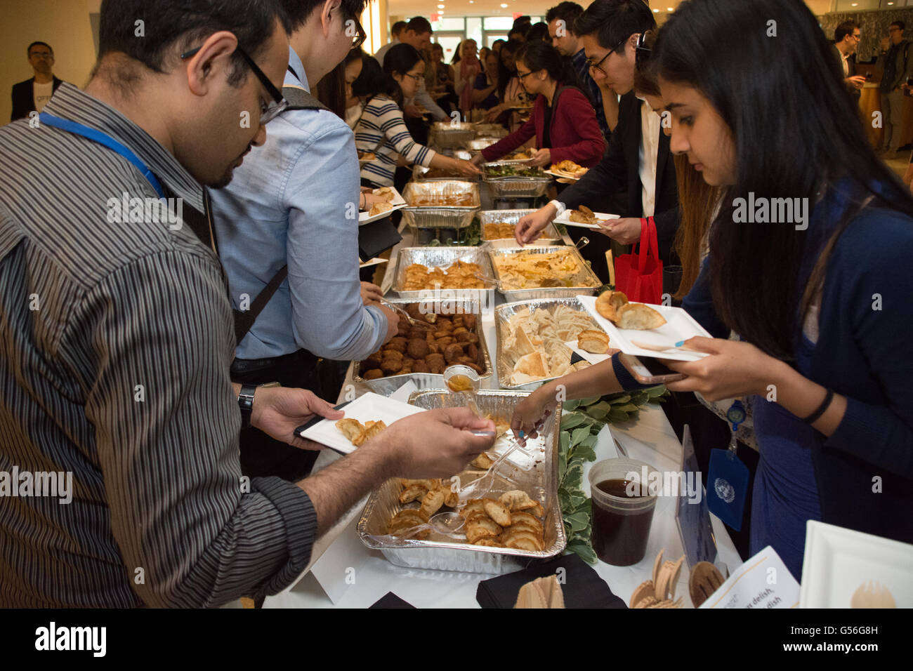 New York, USA. 20th June 2016. Attendees to the World Refugee Day ...
