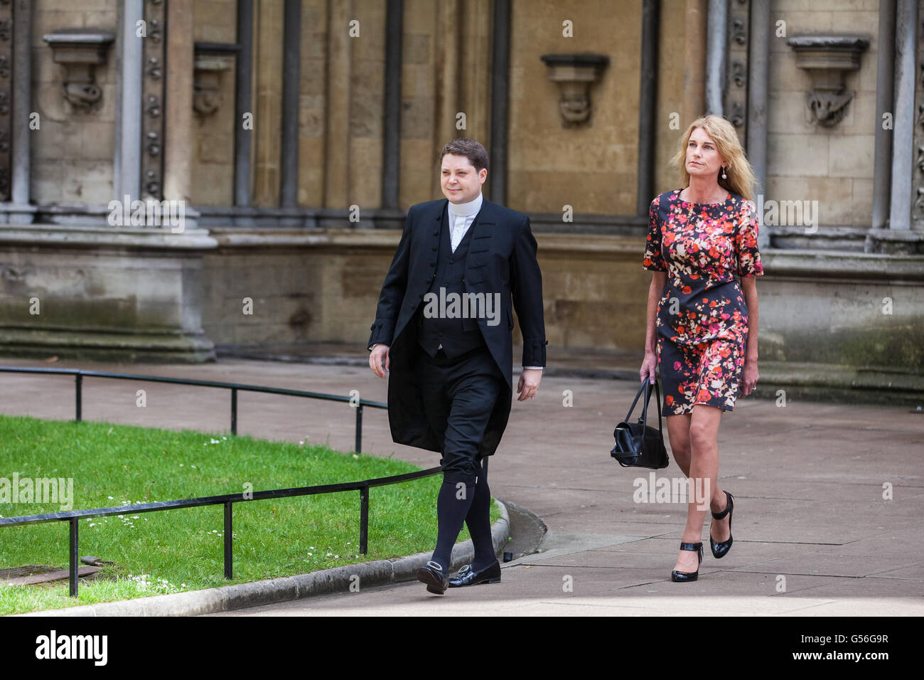 London, UK. 20th June, 2016. Sally Bercow (r), wife of the Speaker of ...