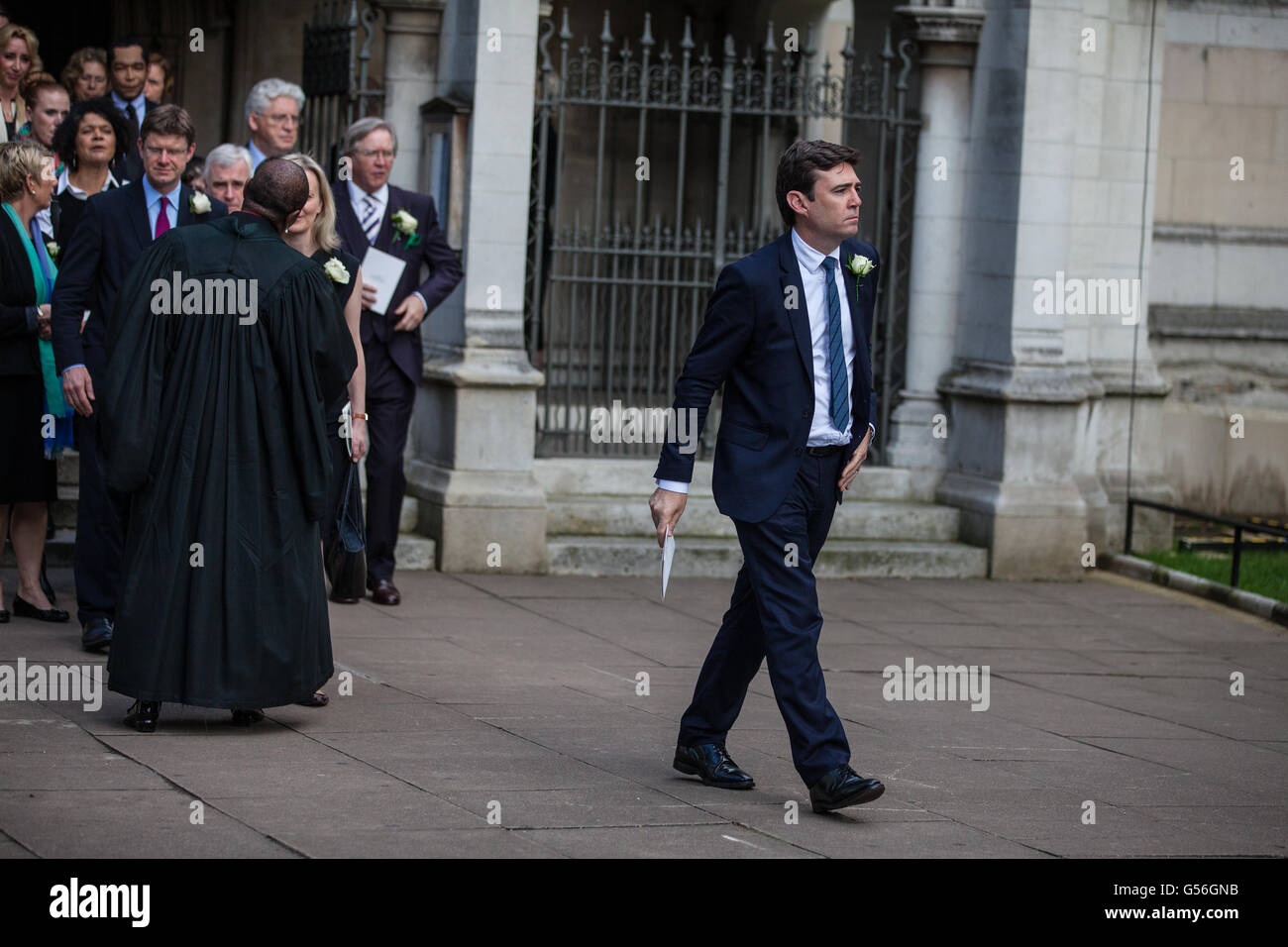 London, UK. 20th June, 2016. Shadow Home Secretary Andy Burnham leaves ...