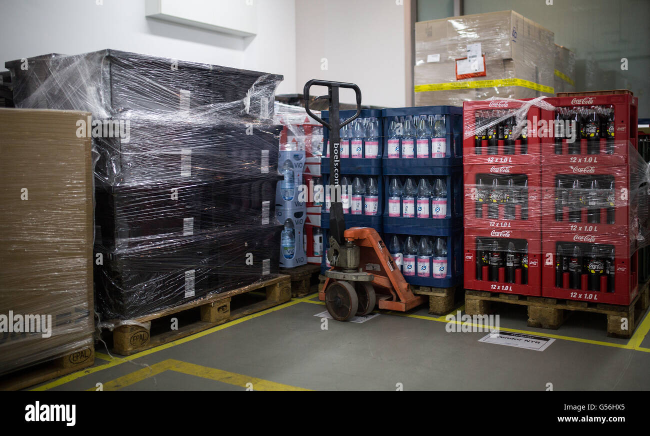 Shipped goods are still packed in the Amazon Prime Now warehouse in ...