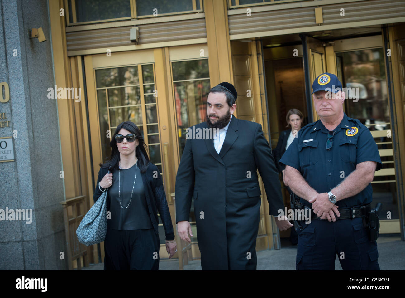 New York, NY, USA. 20th June, 2016. JEREMY REICHBERG, center, leaves ...
