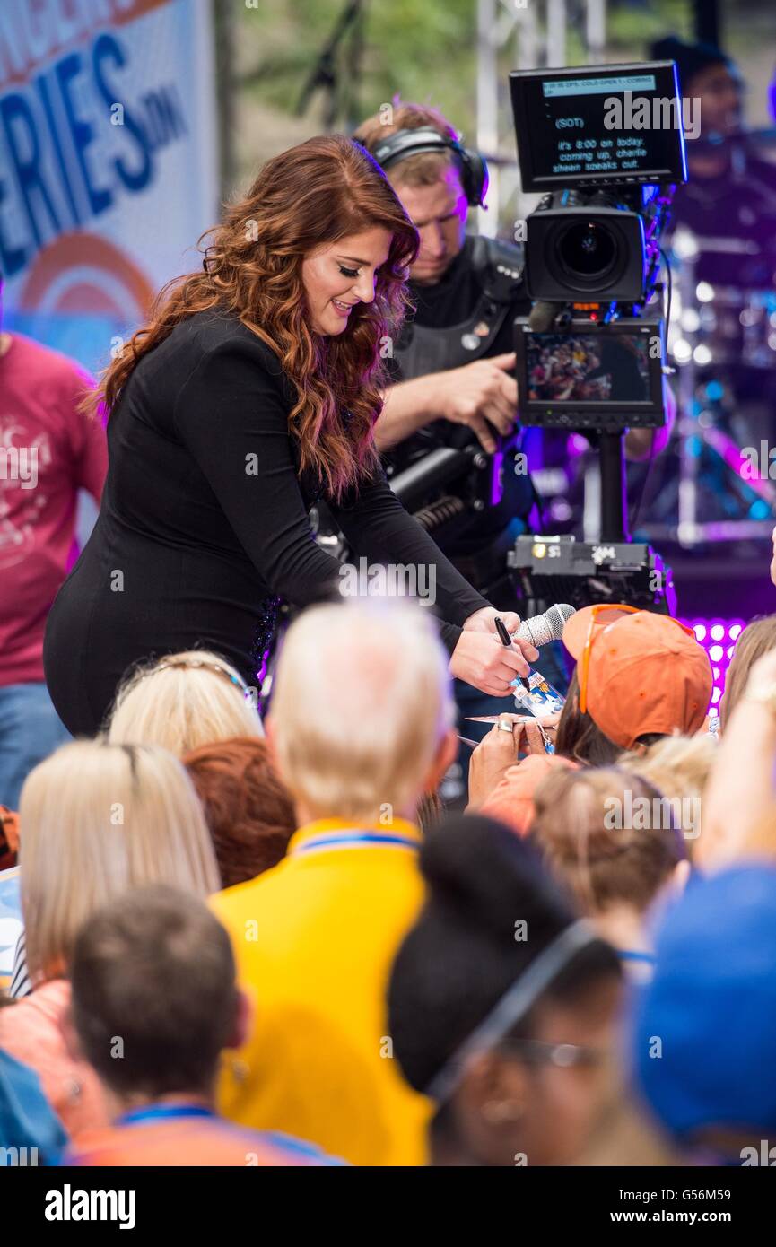 New York, NY, USA. 21st June, 2016. Meghan Trainor on stage for NBC ...