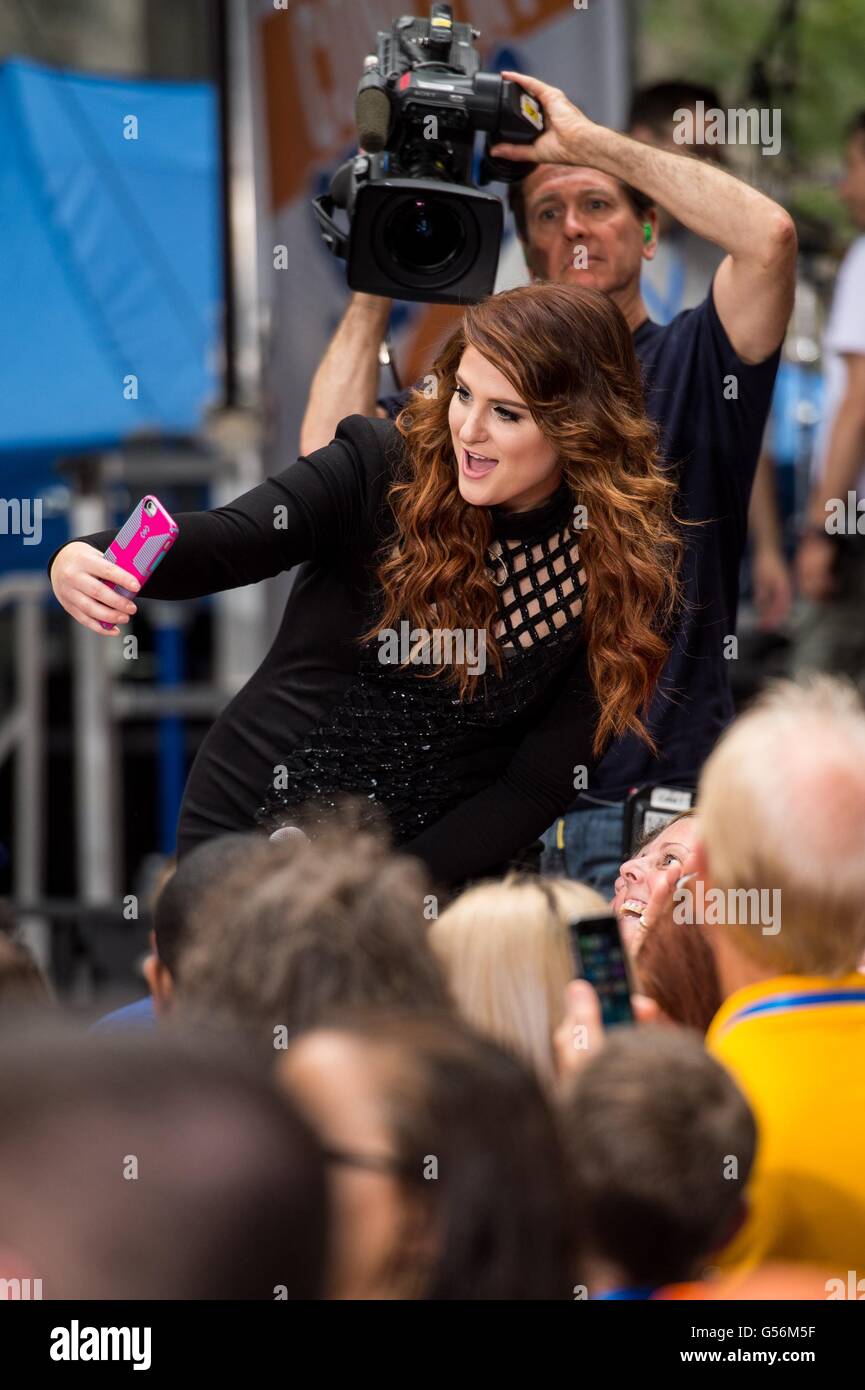 New York, NY, USA. 21st June, 2016. Meghan Trainor on stage for NBC ...