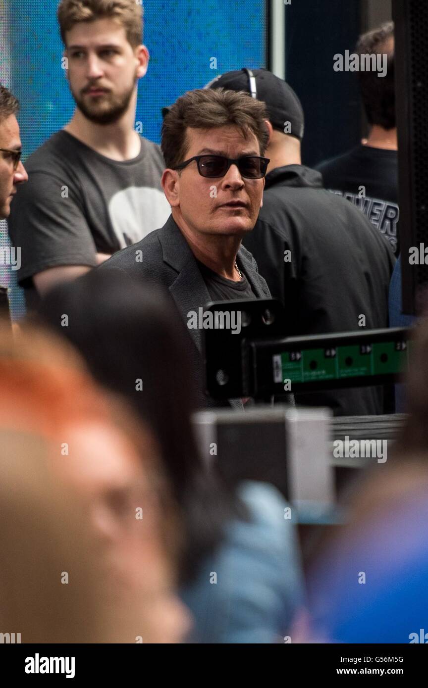 New York, NY, USA. 21st June, 2016. Charlie Sheen on stage for NBC ...