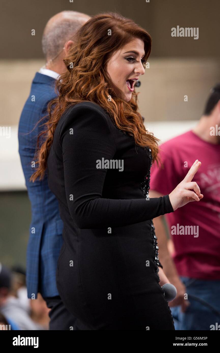 New York, NY, USA. 21st June, 2016. Meghan Trainor on stage for NBC ...