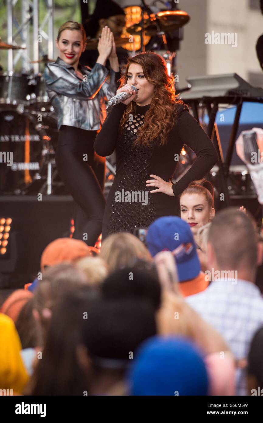 New York, NY, USA. 21st June, 2016. Meghan Trainor on stage for NBC ...