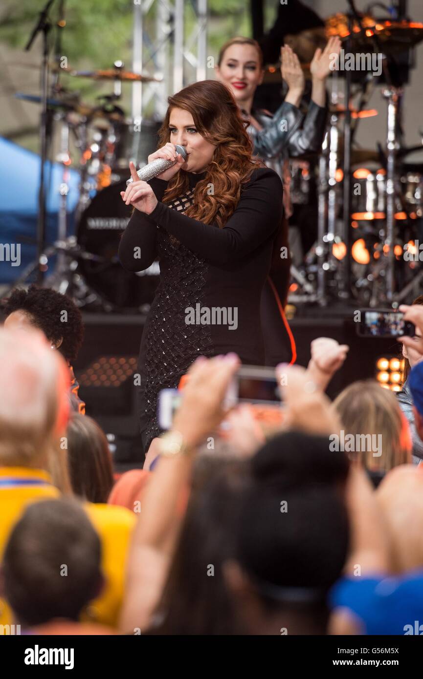 New York, NY, USA. 21st June, 2016. Meghan Trainor on stage for NBC ...