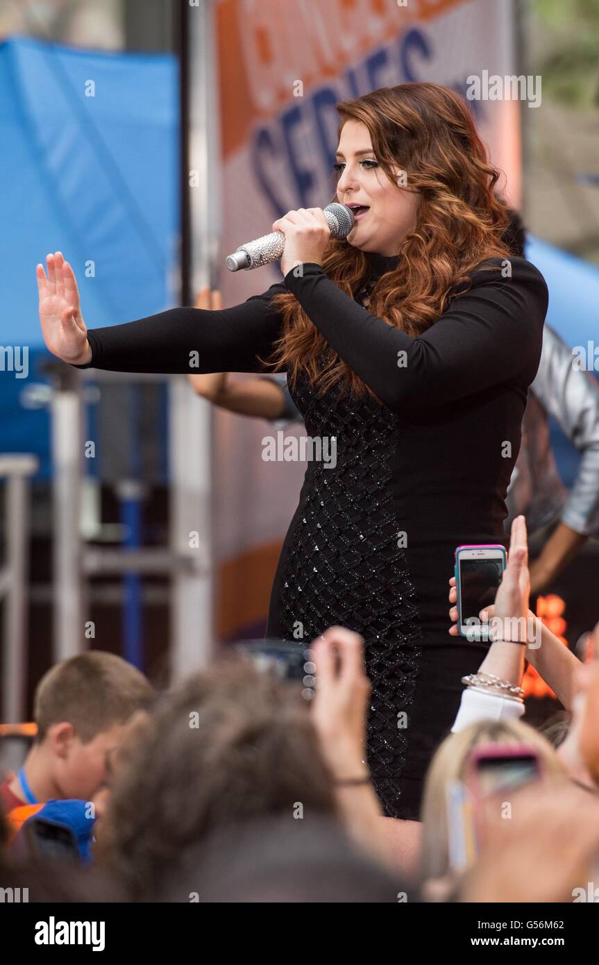 New York, NY, USA. 21st June, 2016. Meghan Trainor on stage for NBC ...