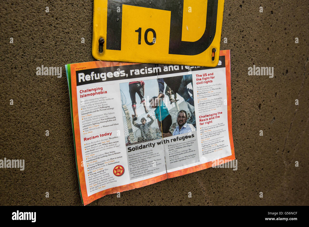 London, UK. 20th June, 2016. A pamphlet outside Australia House during ...