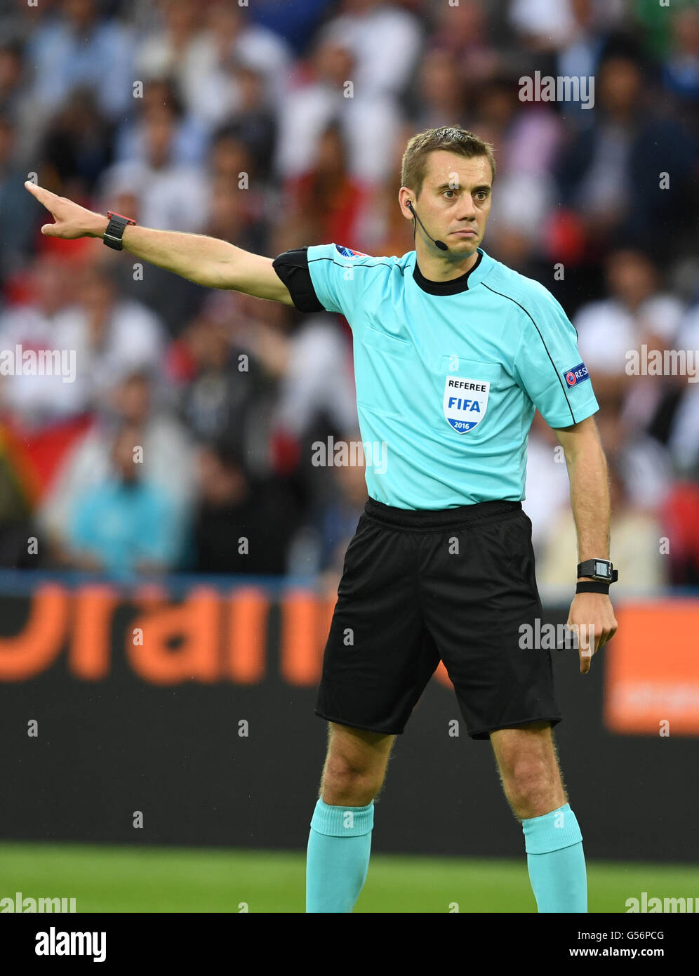 Referee clement turpin during uefa hi-res stock photography and images ...