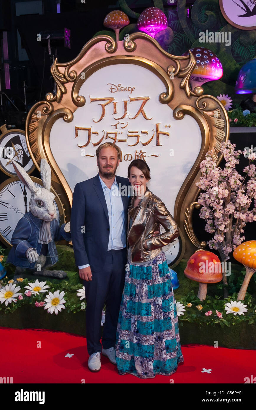 Tokyo, Japan. 21st June, 2016. Director James Bobin (L) and his wife ...