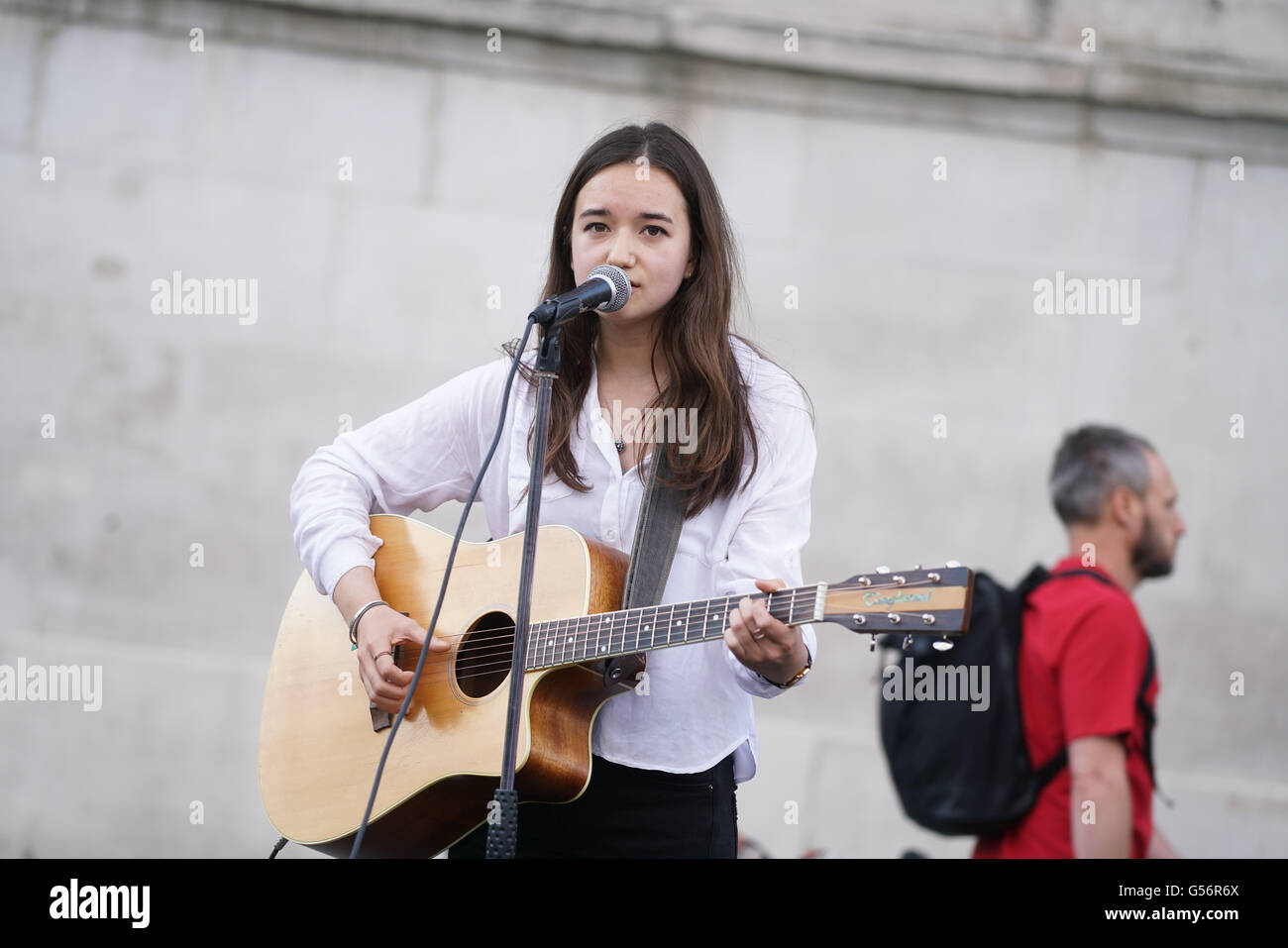 London, UK. 21st June, 2016. : Upcoming singer Floriane Hu by ...