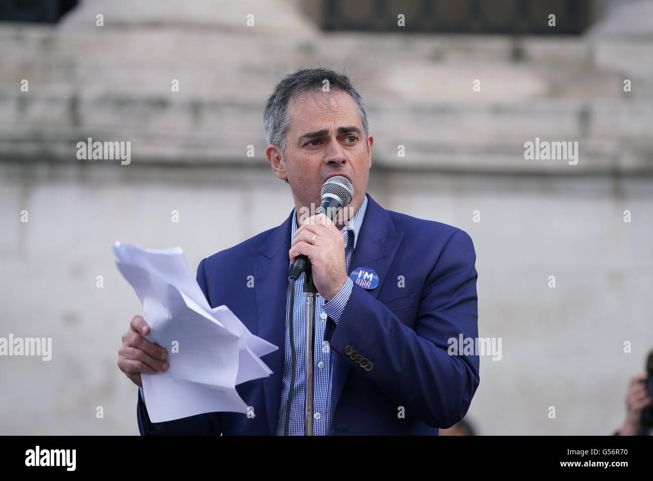 London, UK. 21st June, 2016. : Speaker Jonathan Bartley is an English ...