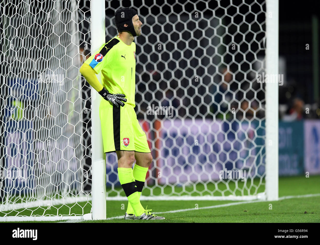 Goalkeeper Petr Cech of Czech reacts after loosing the UEFA Euro 2016 ...