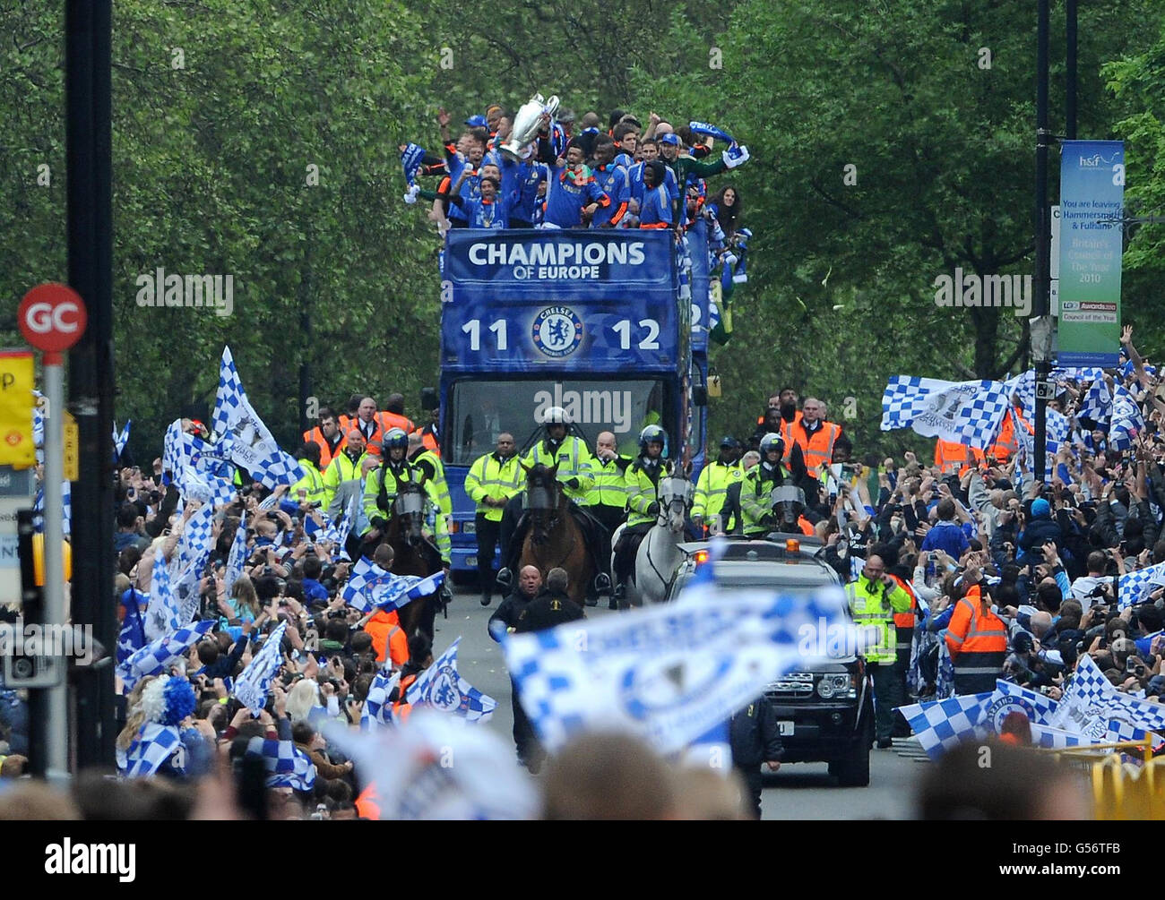 Soccer - Chelsea UEFA Champions League and FA Cup Parade - London Stock ...