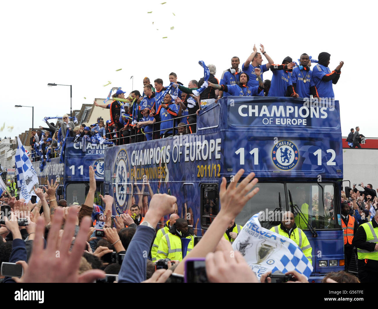 Soccer - Chelsea UEFA Champions League and FA Cup Parade - London Stock ...