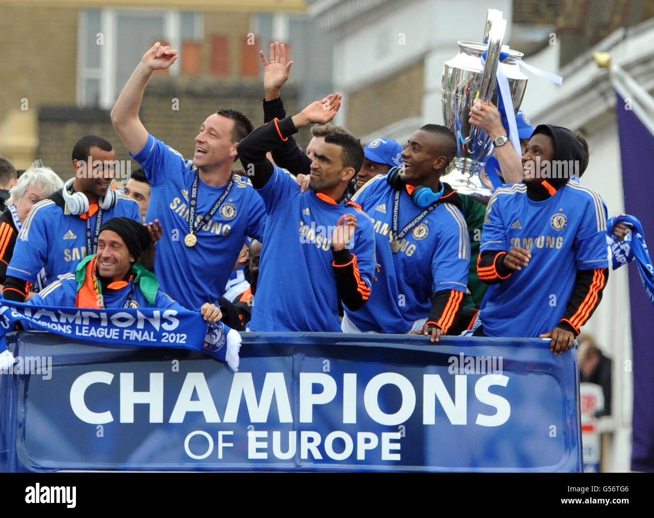 Soccer - Chelsea UEFA Champions League and FA Cup Parade - London Stock ...
