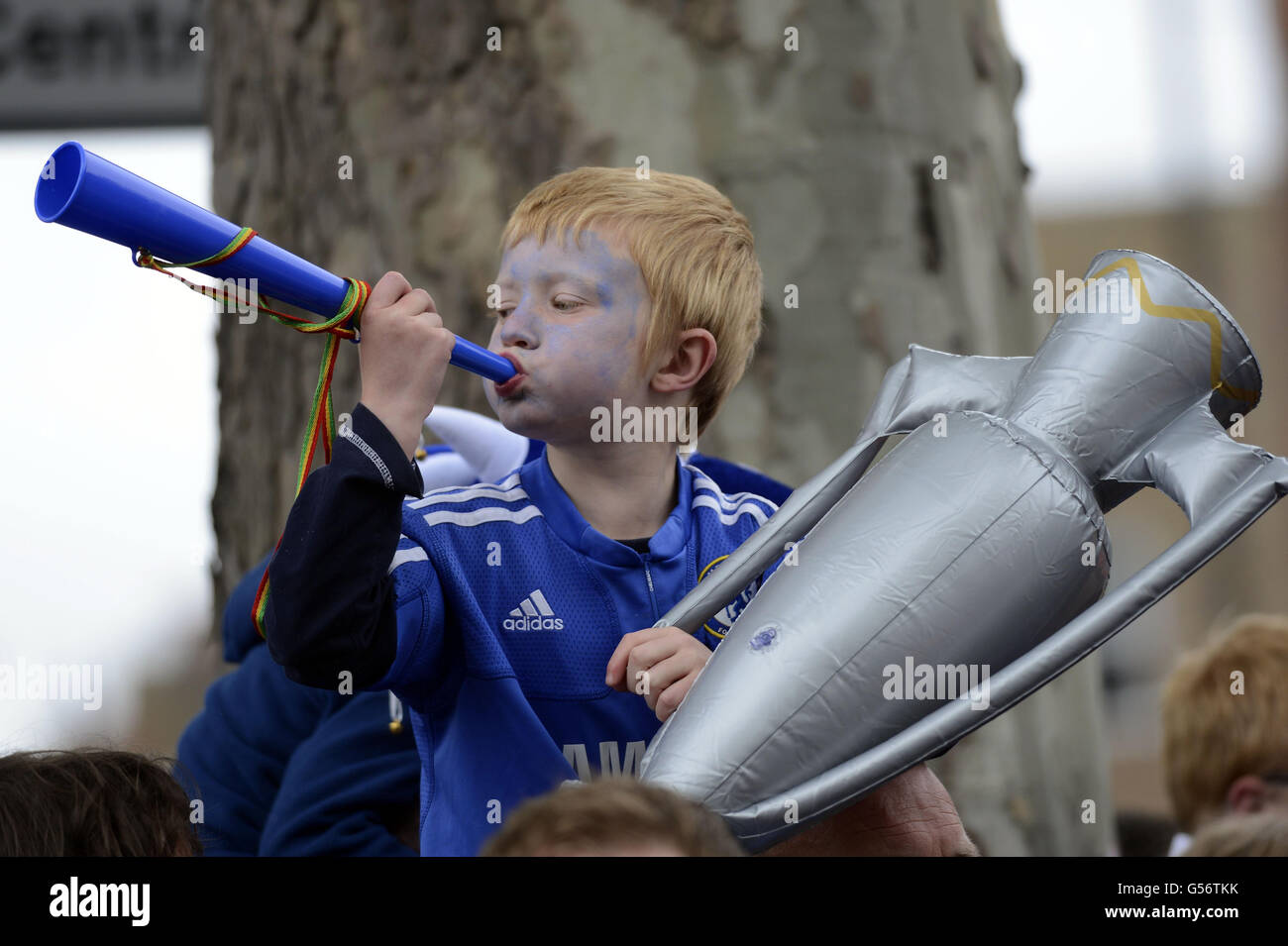 Soccer - Chelsea UEFA Champions League and FA Cup Parade - London. A ...