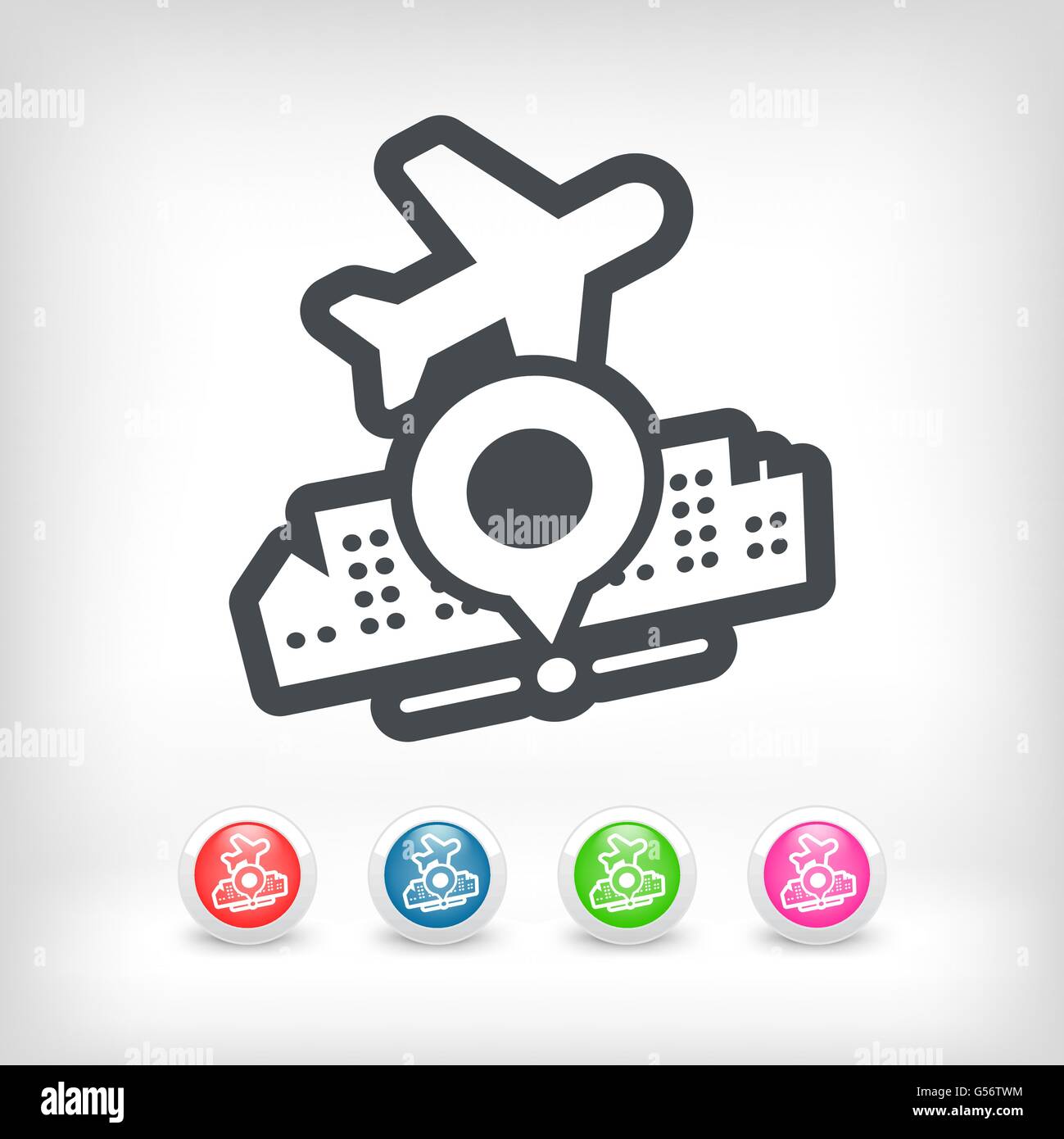 Travel point map Stock Vector Image & Art - Alamy