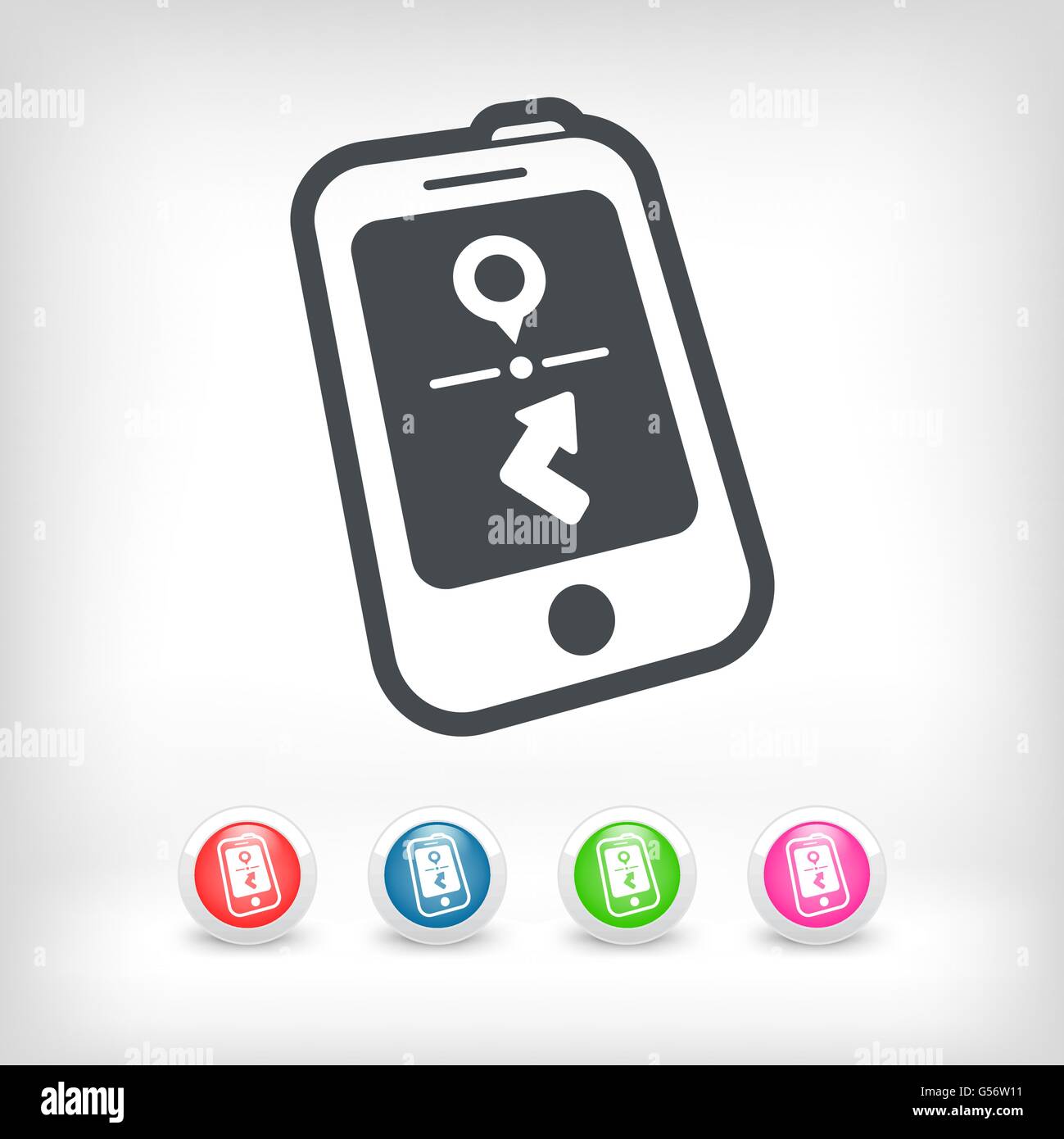 Mobile navigation system Stock Vector Image & Art - Alamy