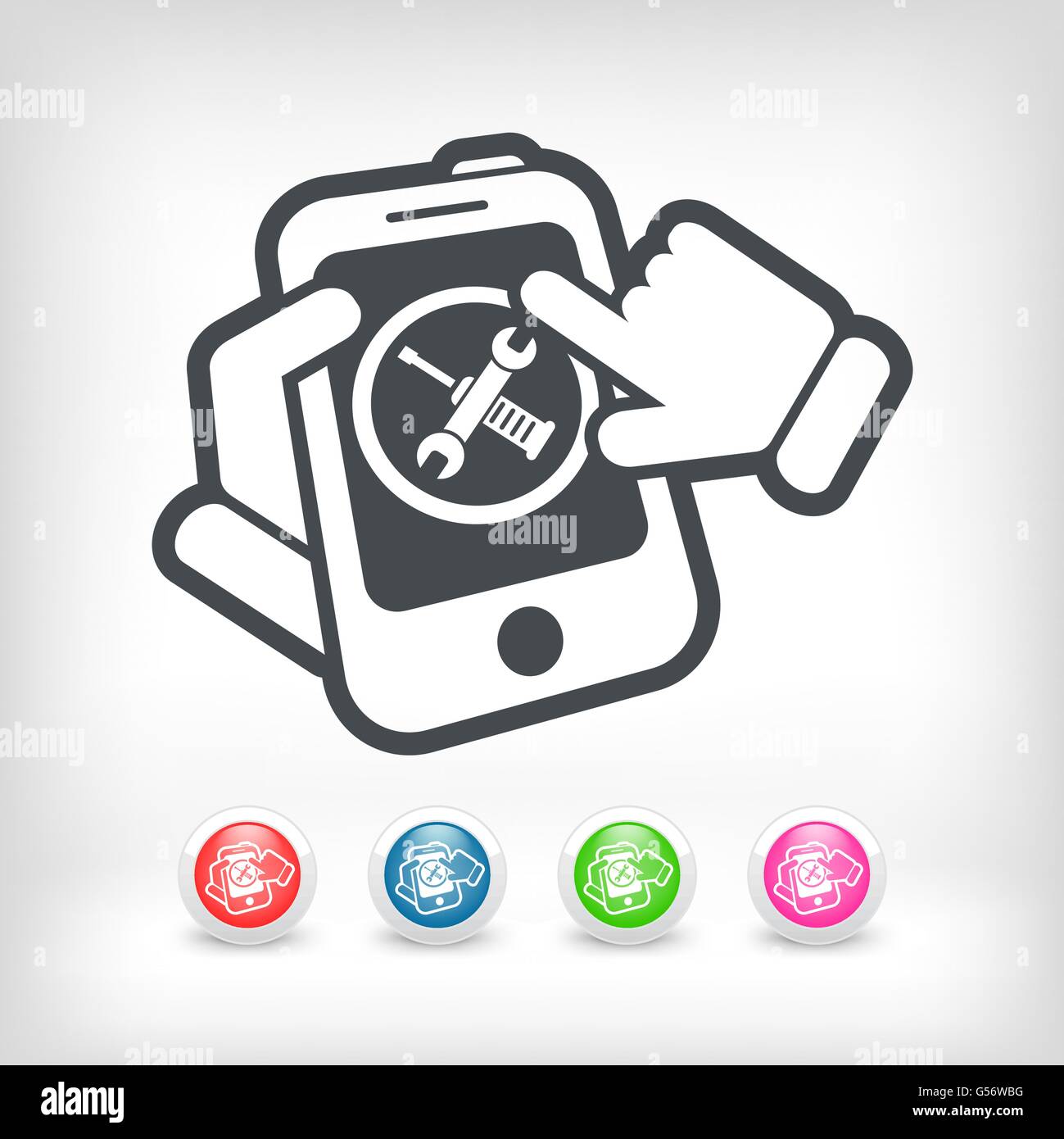 Smartphone setting icon Stock Vector Image & Art - Alamy