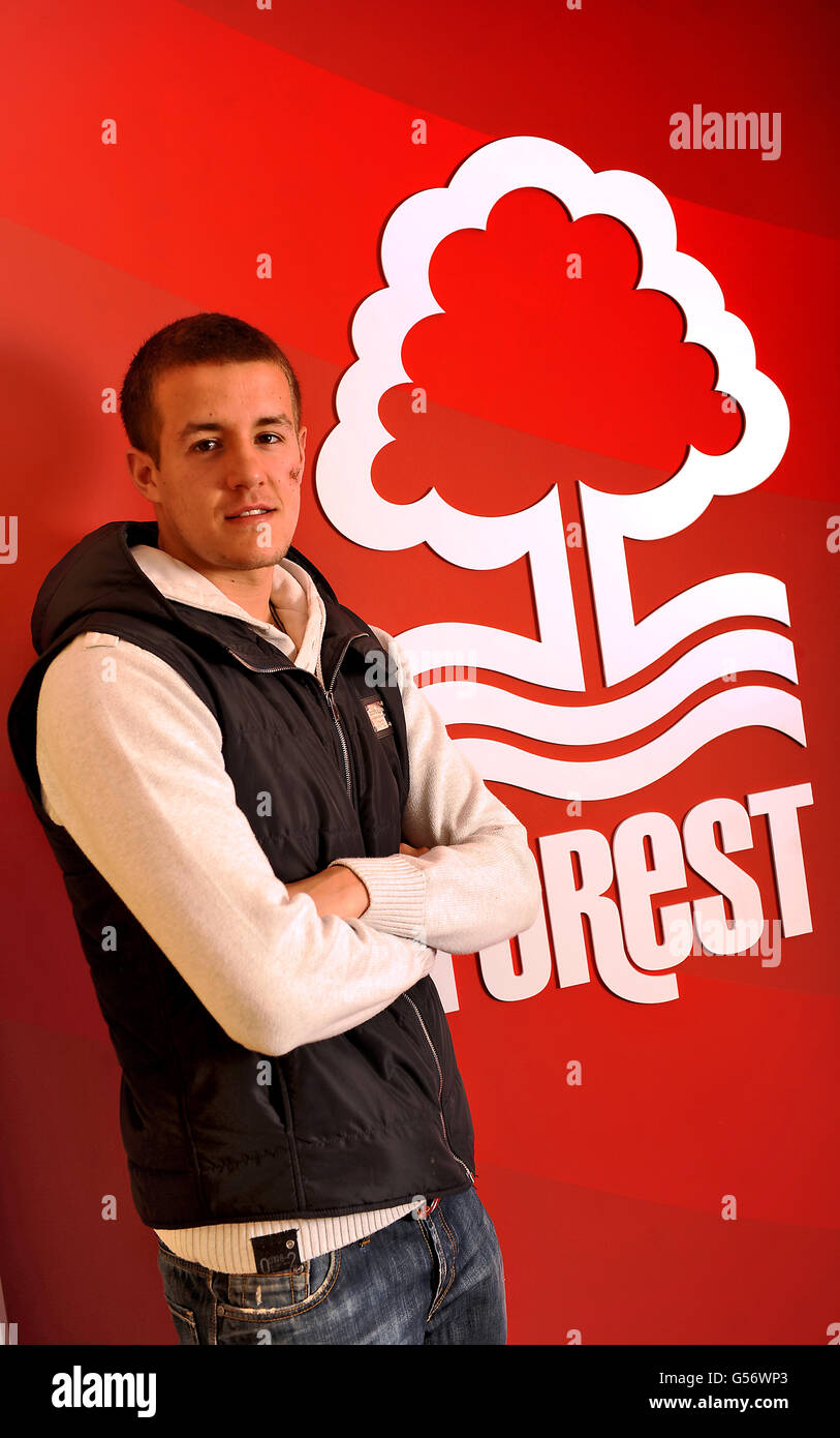 Nottingham Forest's Scott Wootton during a feature shoot at Wilford ...