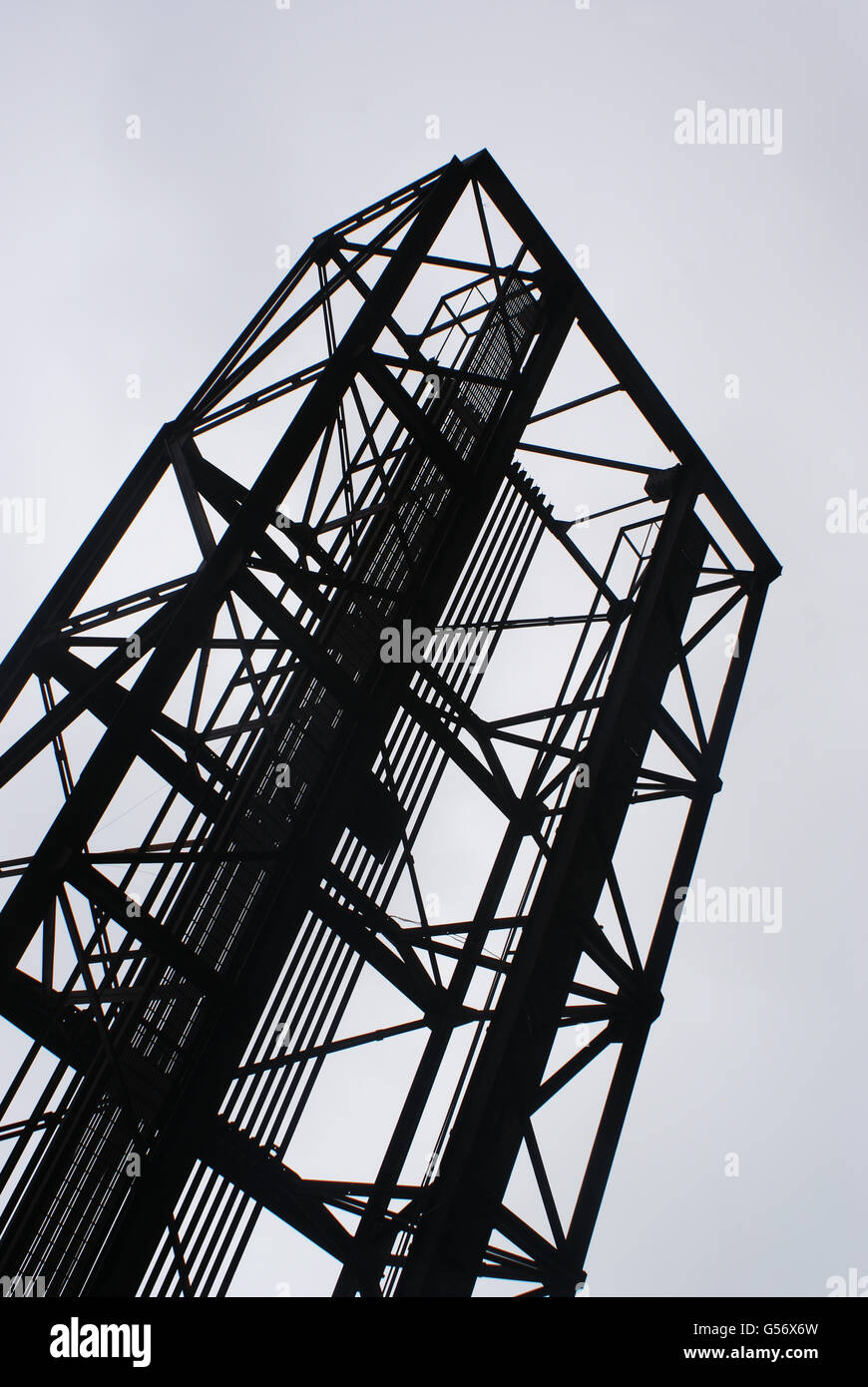 Photograph of a black metal industrial structure Stock Photo - Alamy