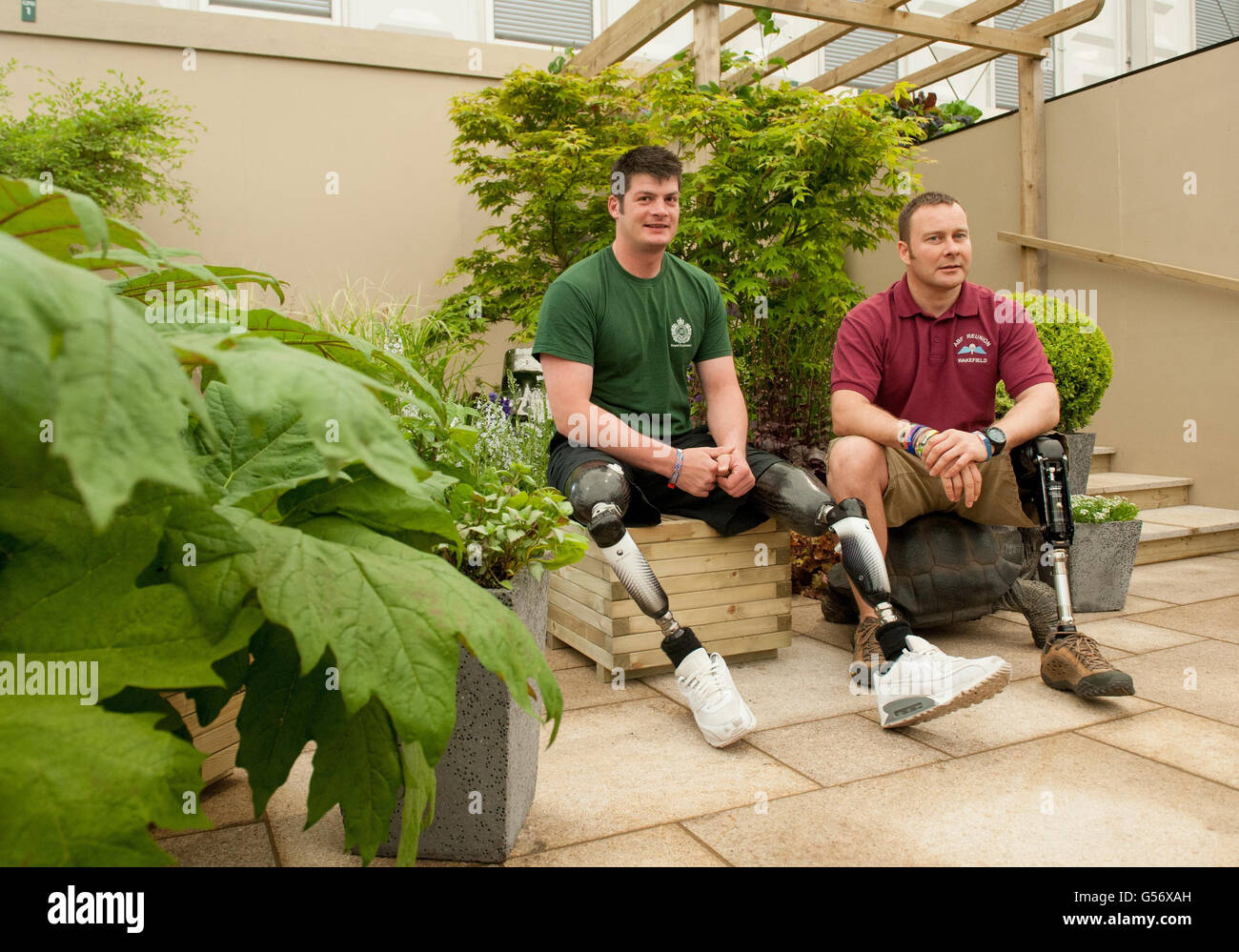 Dave Henson (left) and Craig Gadd in the garden created by military ...