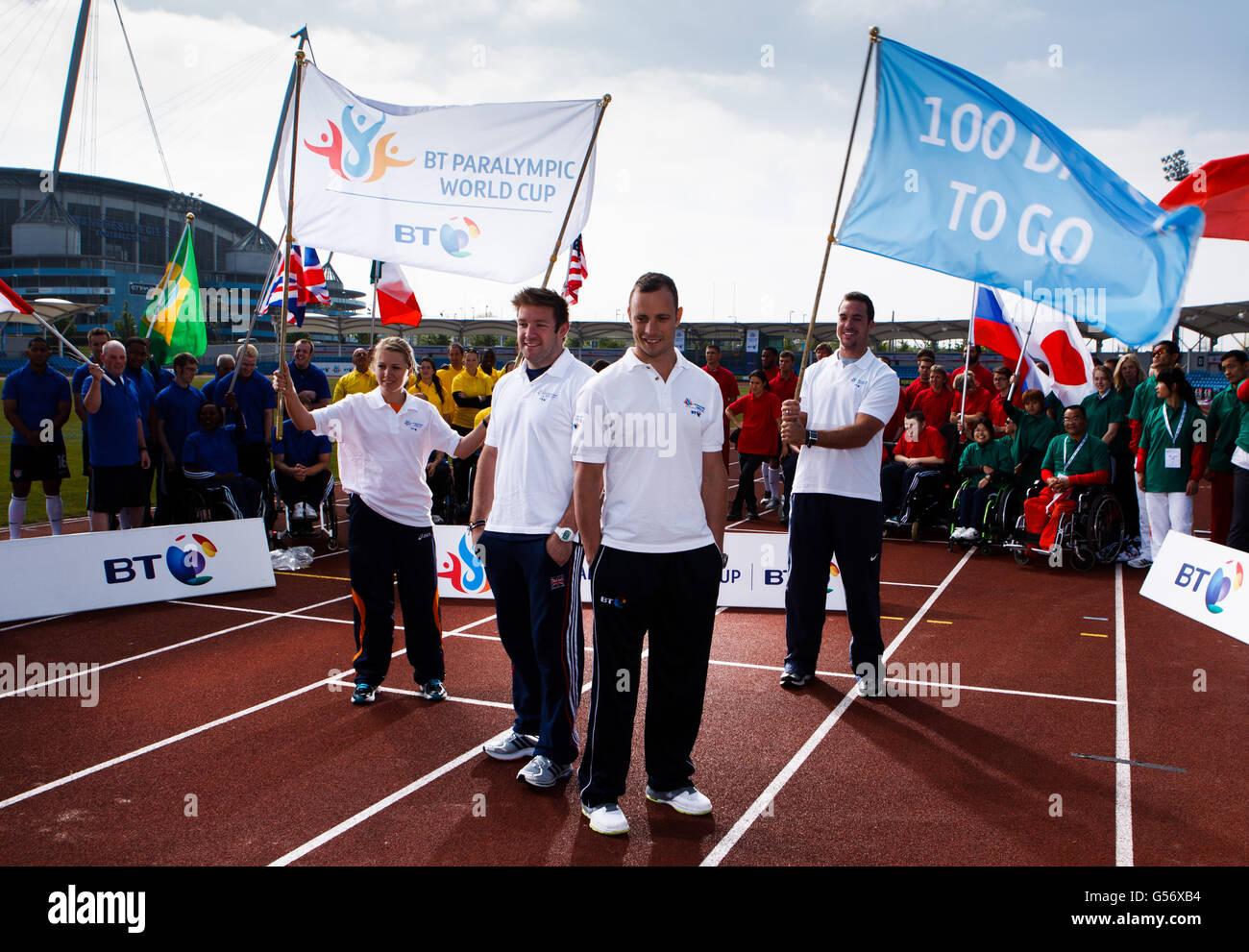 (left-right) Germany's Edina Muller, Great Britain's Dan Greaves, South ...