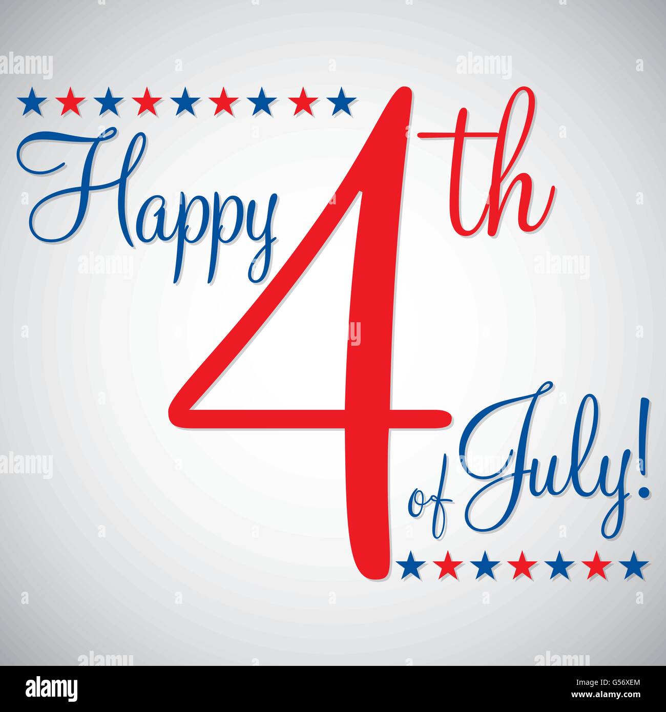 4th of July typographic card in vector format Stock Vector Image & Art ...